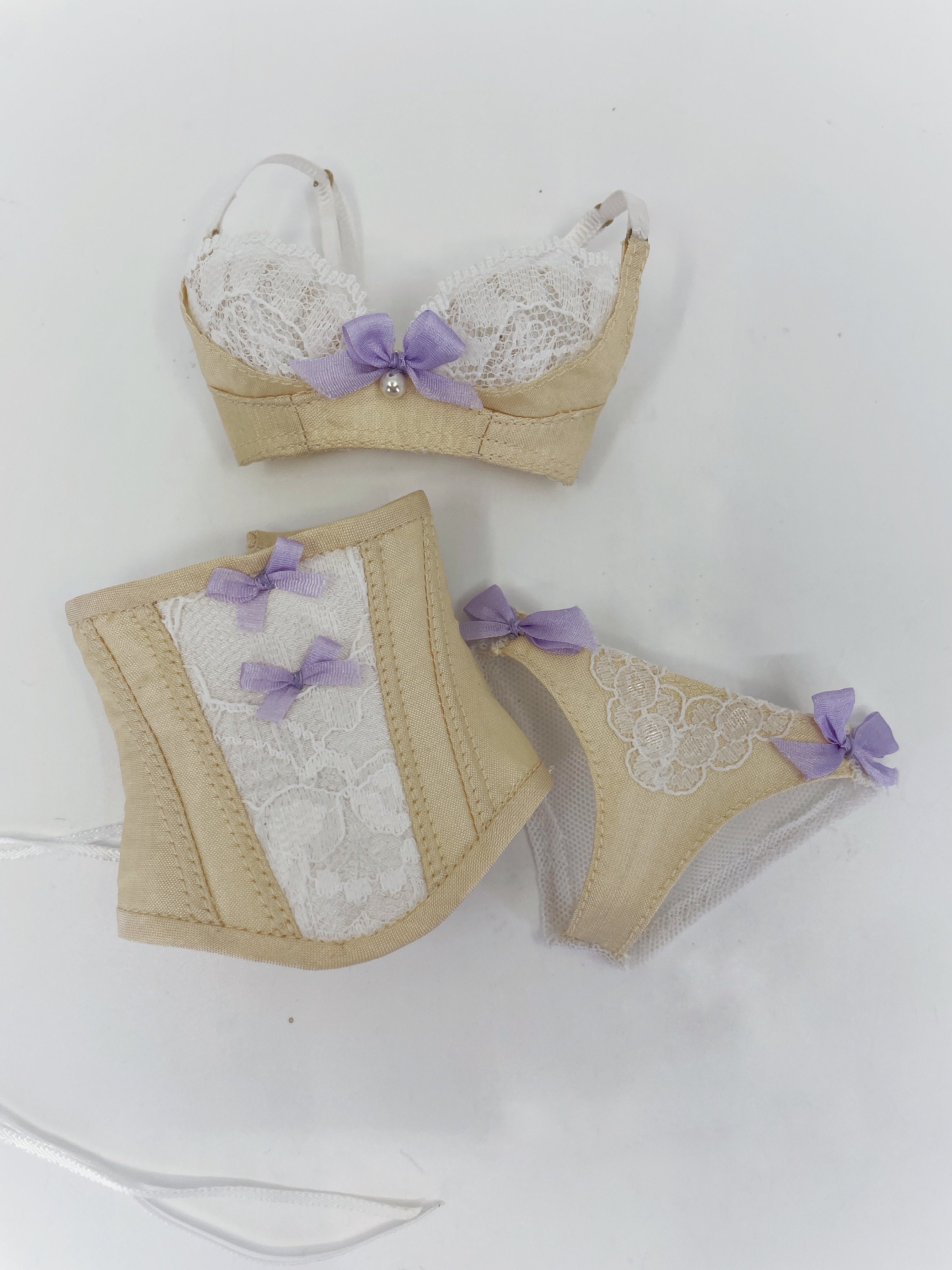 Corset Lingerie Set for Minifee-yellow - Etsy