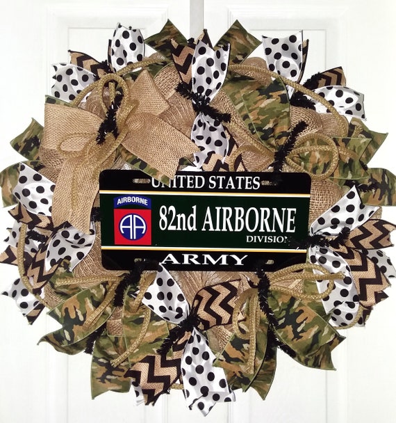 Army Wreath 82d Airborne Military Wreath Burlap Army | Etsy