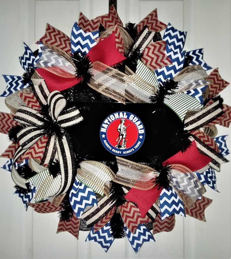 National Guard Wreath National Guard Decor Military Wreath | Etsy
