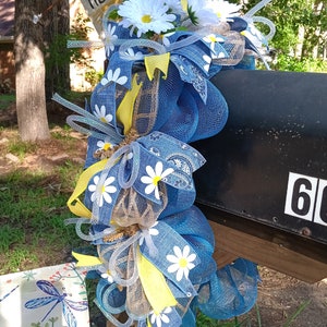 Summer Mailbox Swag, Mailbox Swag, Spring Mailbox Wreath, Mailbox ...