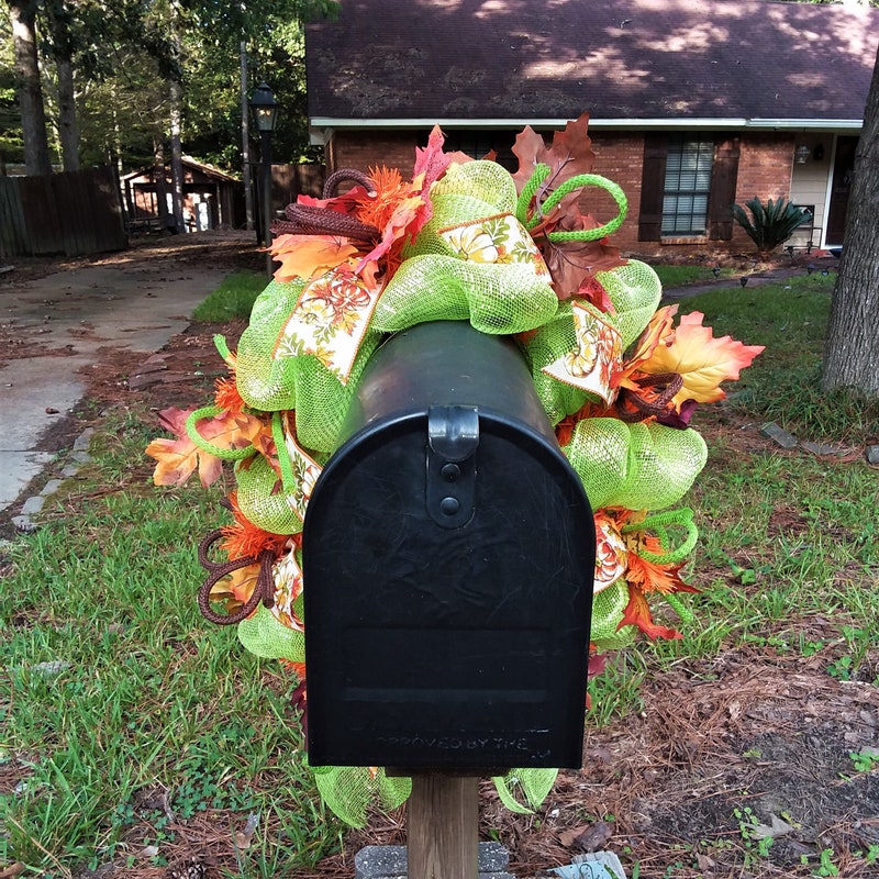 Fall Mailbox Swag - Etsy