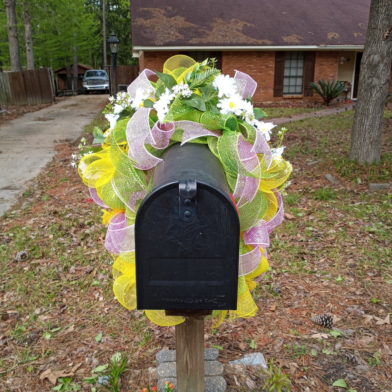 Summer Mailbox Swag Mailbox Swag Spring Mailbox Wreath | Etsy