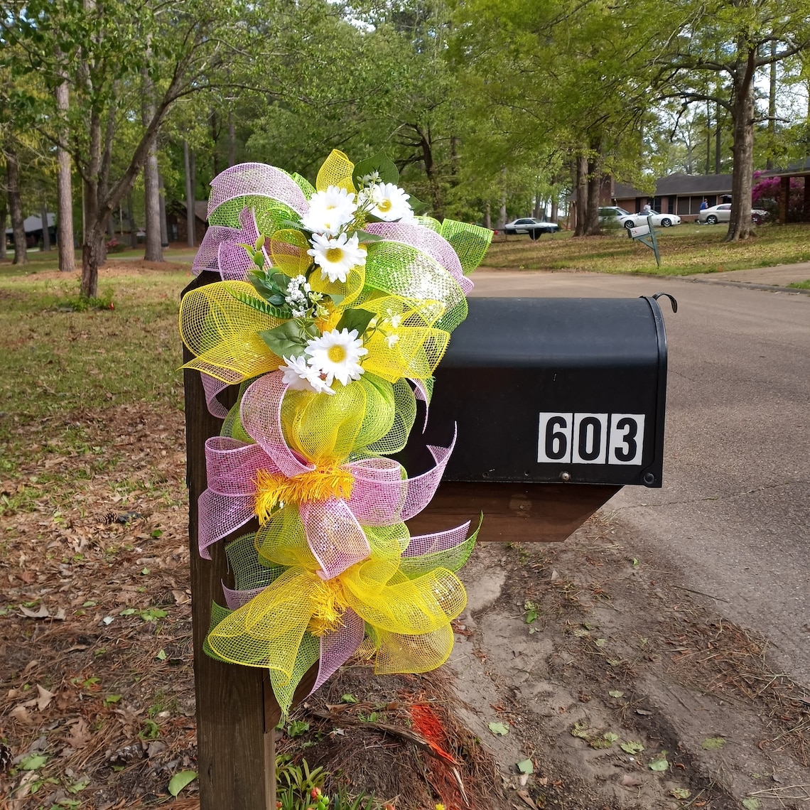Summer Mailbox Swag Mailbox Swag Spring Mailbox Wreath | Etsy