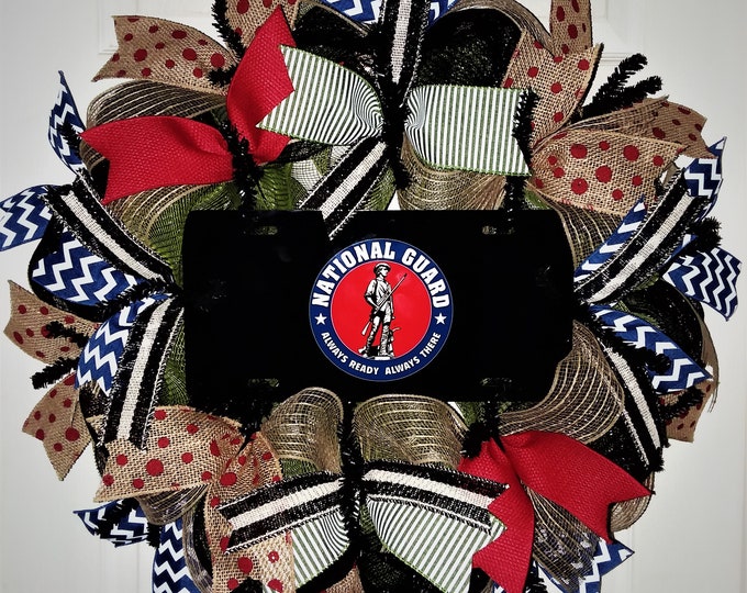 National Guard Wreath National Guard Decor Military Wreath - Etsy