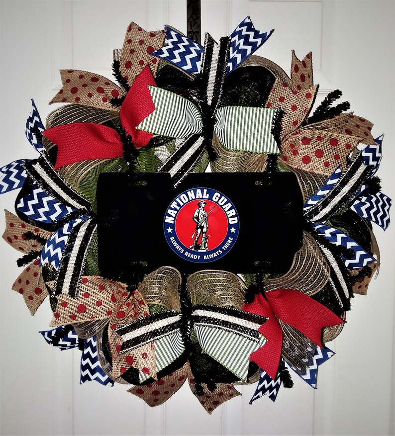 National Guard Wreath National Guard Decor Military Wreath | Etsy