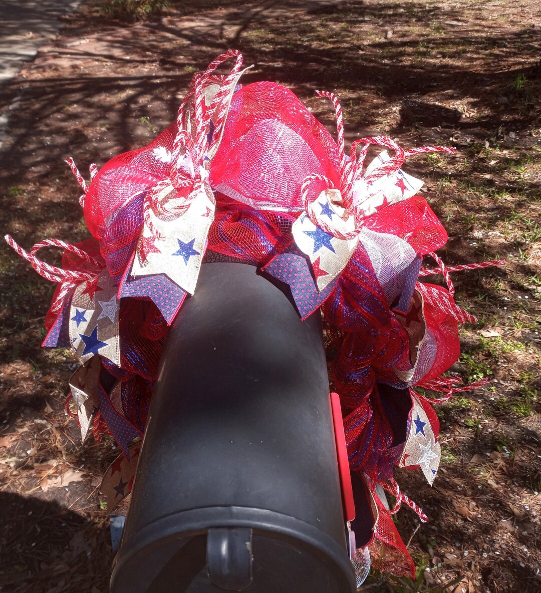 Patriotic Mailbox Swag, Military Mailbox, July 4th Mailbox Swag ...