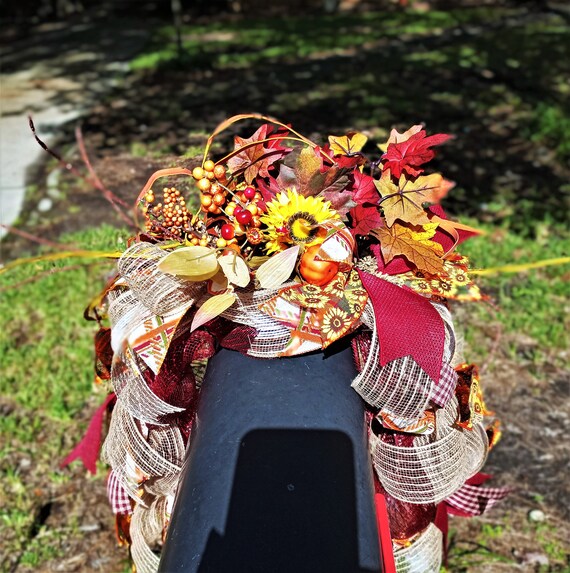 Fall Mailbox Swag Mailbox Swag With Sunflowers Fall Floral - Etsy