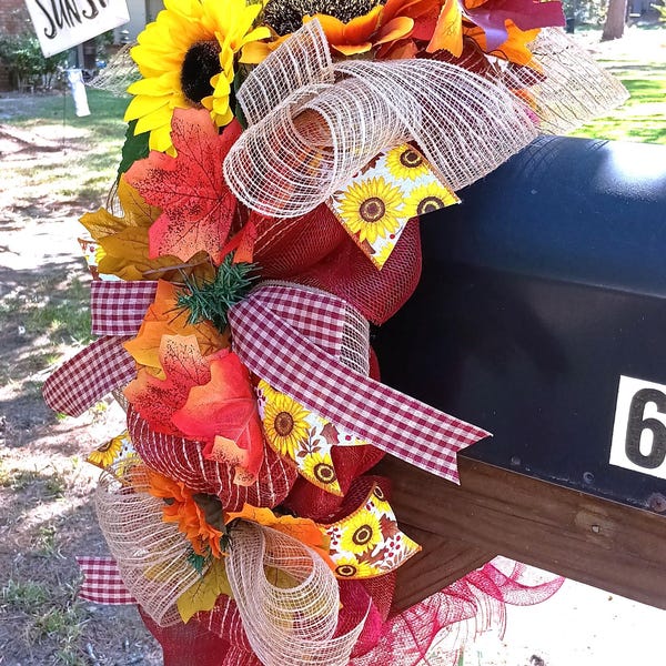Fall Mailbox Swag - Etsy