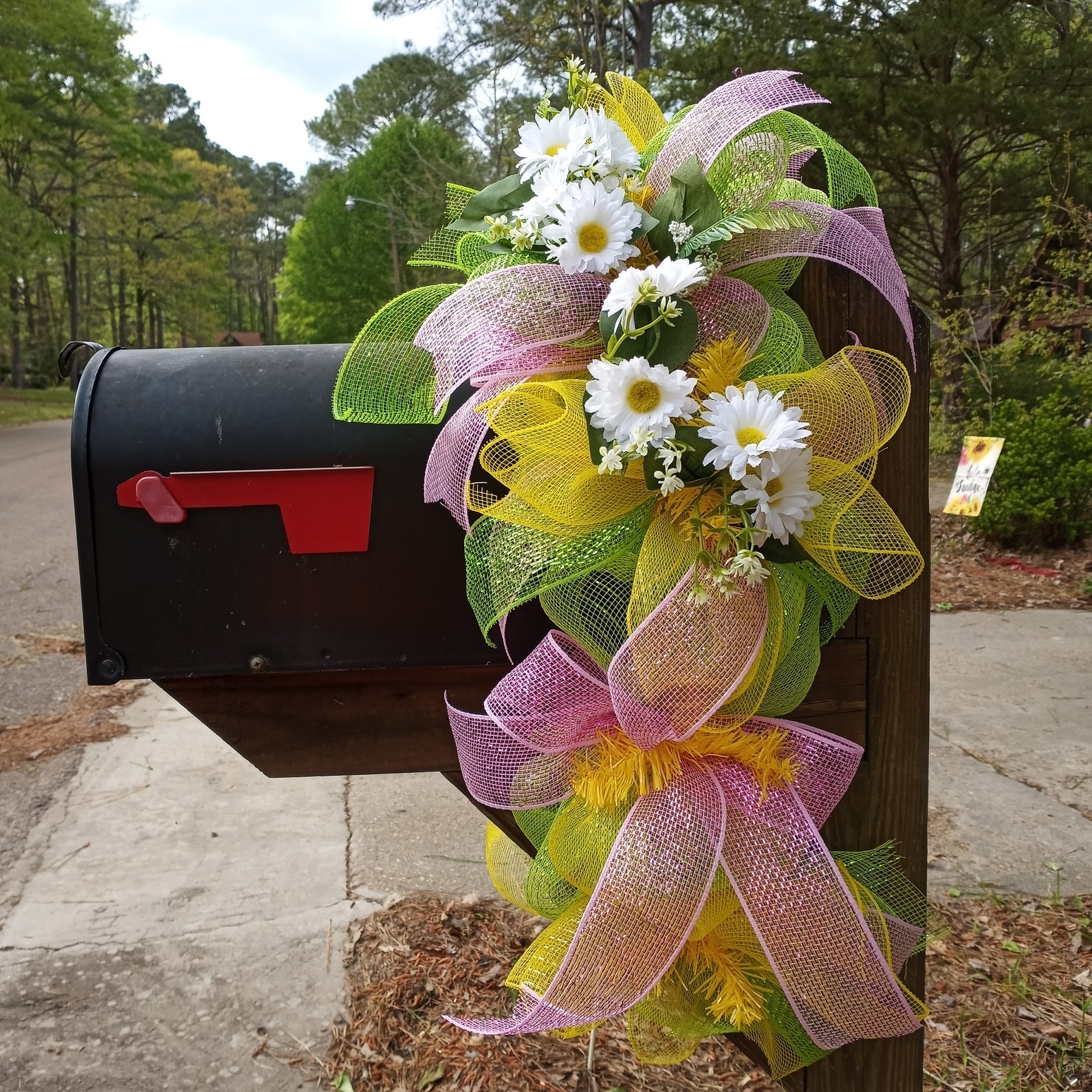 Summer Mailbox Swag Mailbox Swag Spring Mailbox Wreath | Etsy