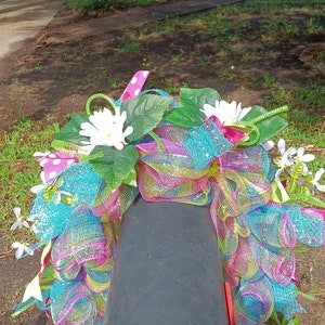 Summer Mesh Mailbox Swag, Bright Mesh Swag for Mailbox, Mailbox ...