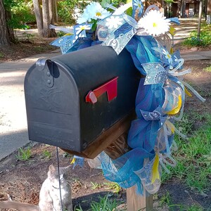 Summer Mailbox Swag, Mailbox Swag, Spring Mailbox Wreath, Mailbox ...