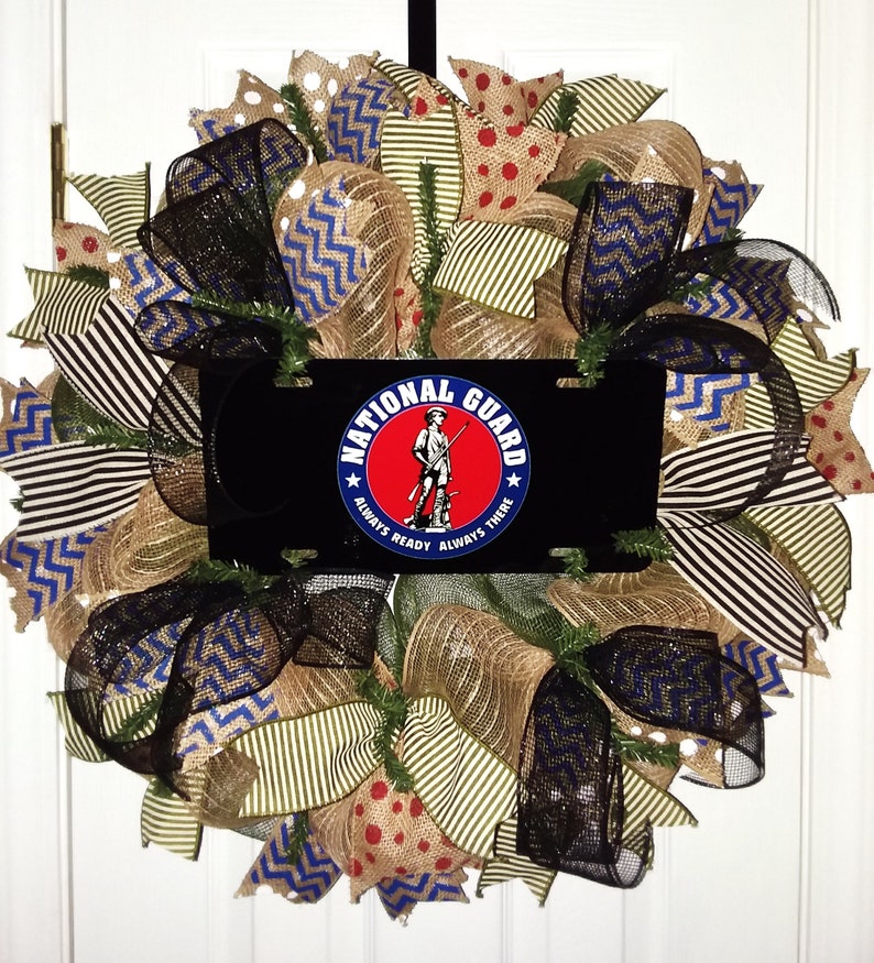 National Guard Wreath National Guard Decor Military Wreath | Etsy