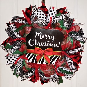 Zebra Wreath - Etsy