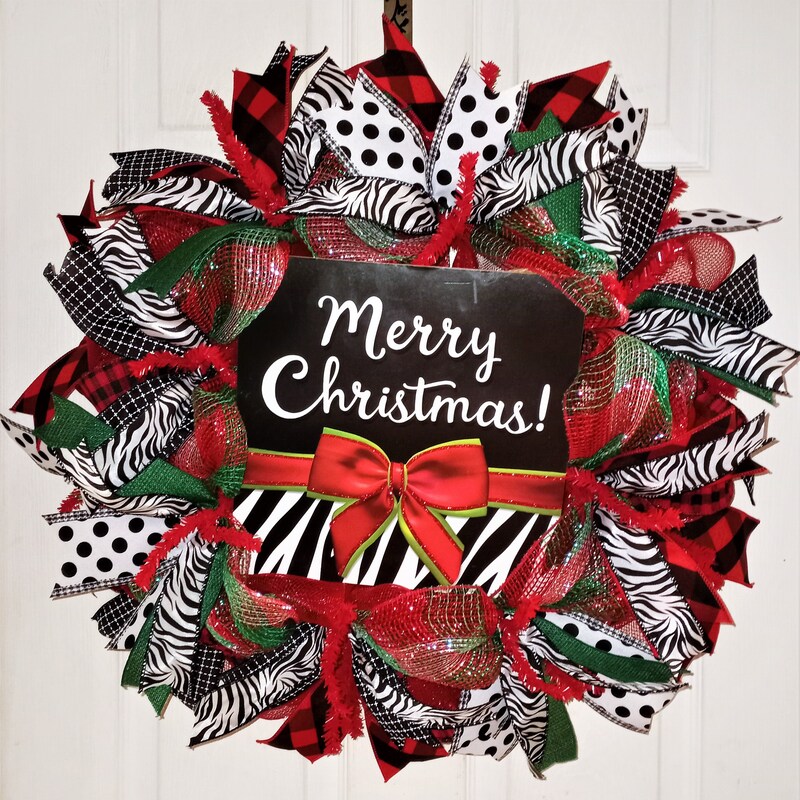 Zebra Wreath - Etsy