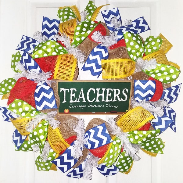 Teacher Wreath - Etsy