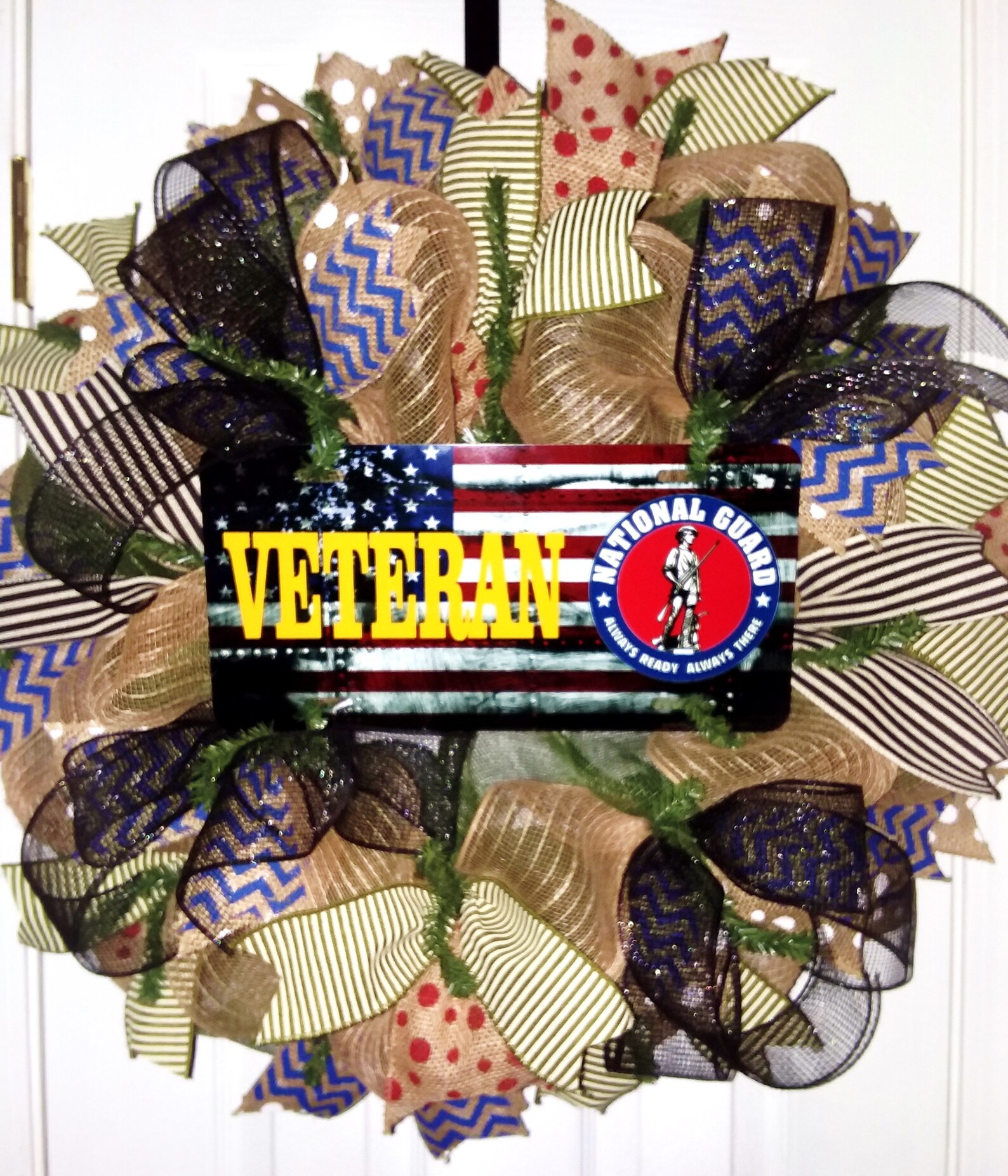 Military Wreath, Veteran Wreath, Nat'l Guard Vet Wreath, Patriotic ...
