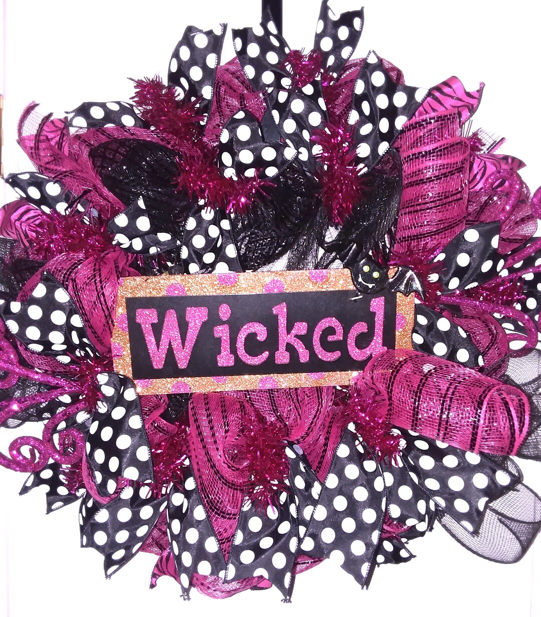 Wicked Halloween Wreath, Wicked Home Decor, Halloween Door Decoration ...