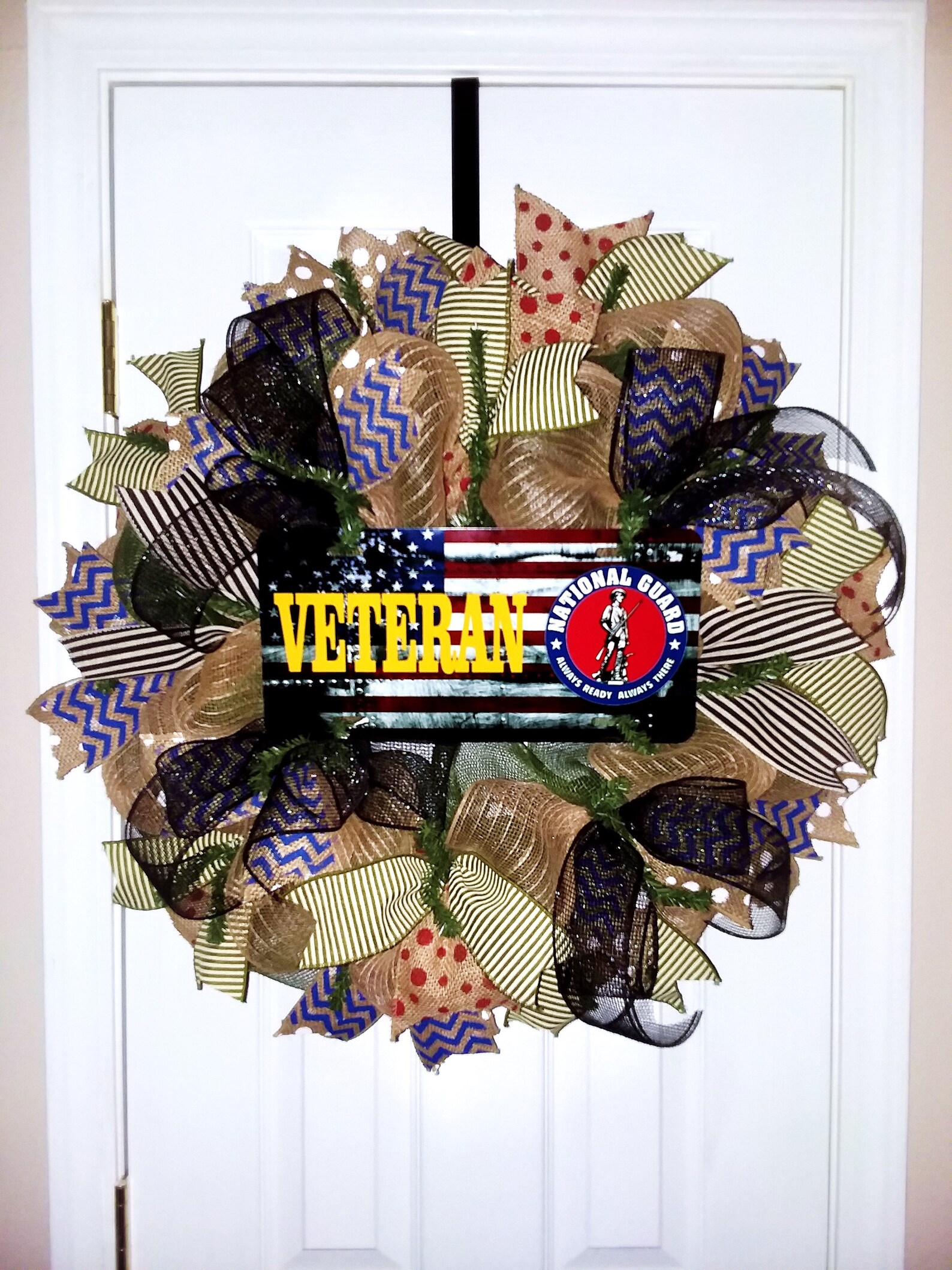 Military wreath Veteran wreath Nat'l Guard Vet Wreath | Etsy