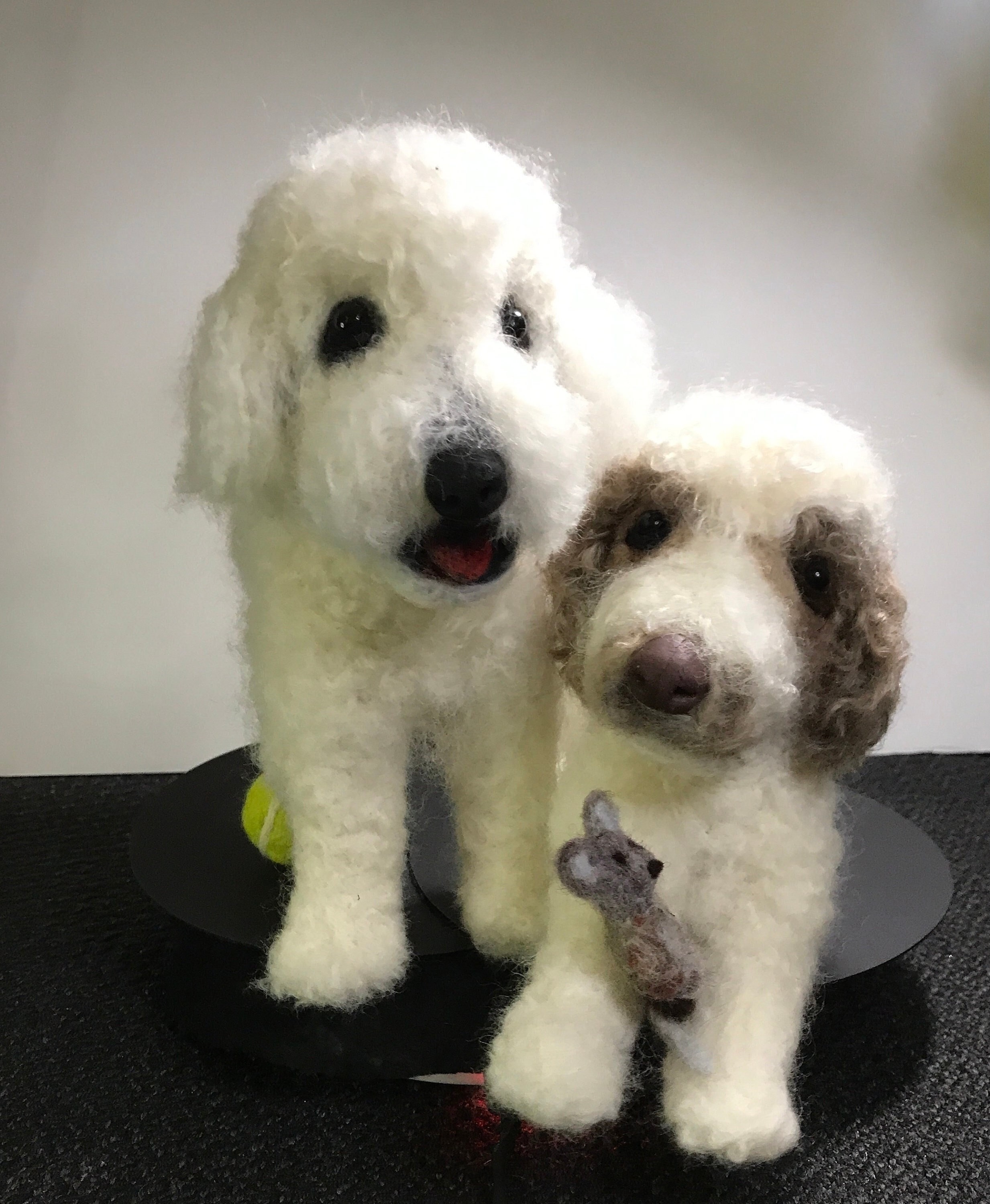 Custom Ordered Needle Felt Standard Poodles...grady and Ava. Made With ...