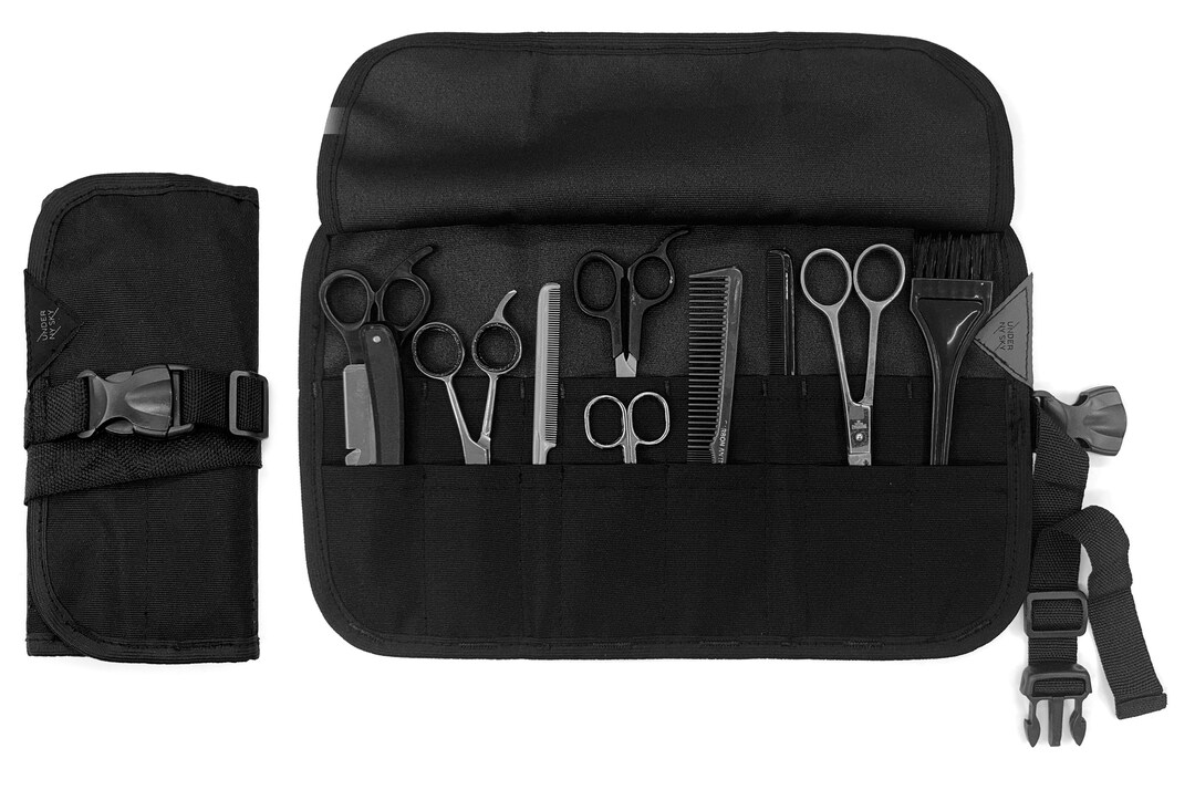 Salon Scissors Roll up Holder - Pro Oxford Canvas Pouch Case Storage ...