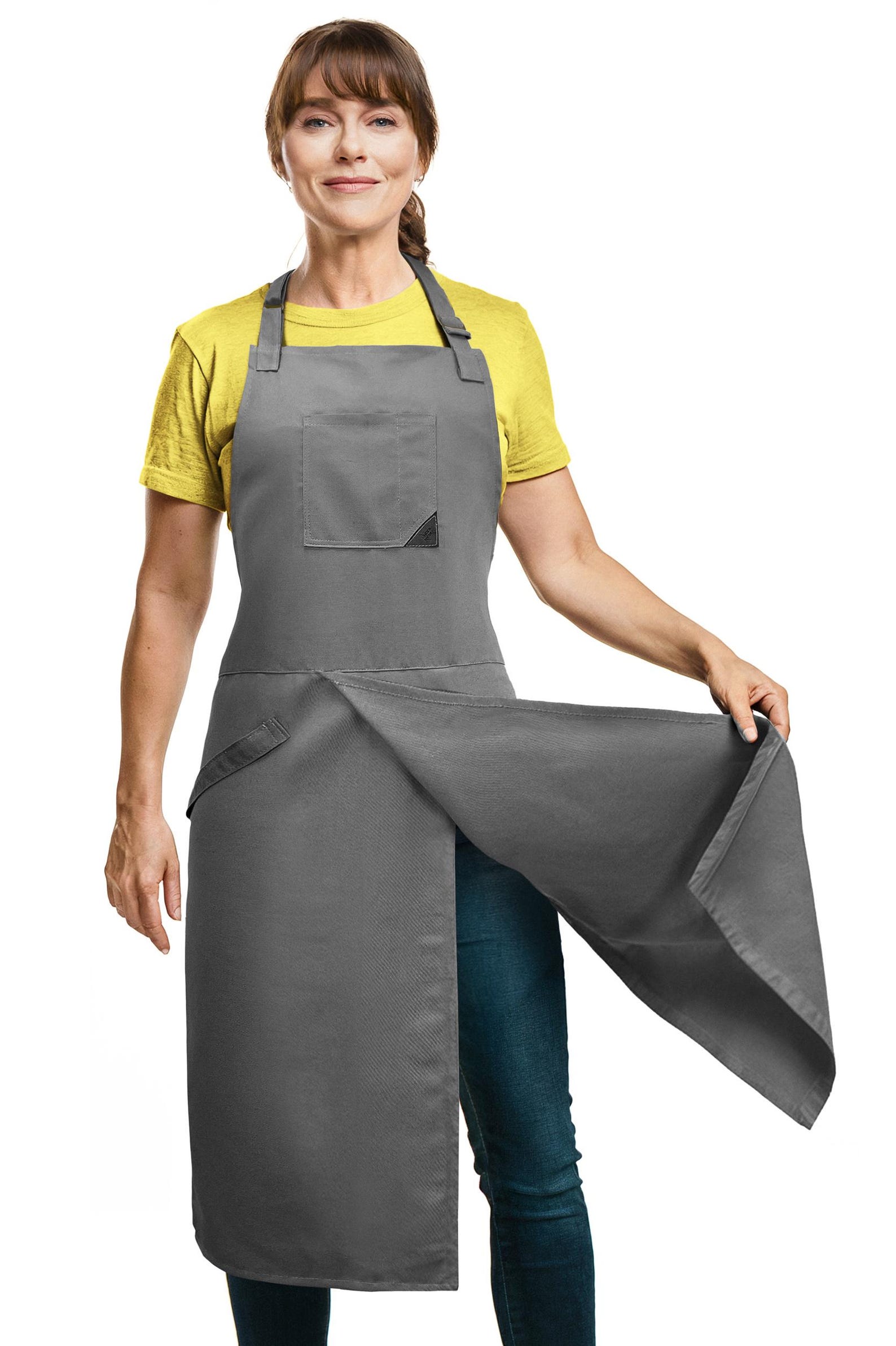 Pottery Apron - Full Cover Split-leg, Towel Loops - for Ceramic Wheel ...