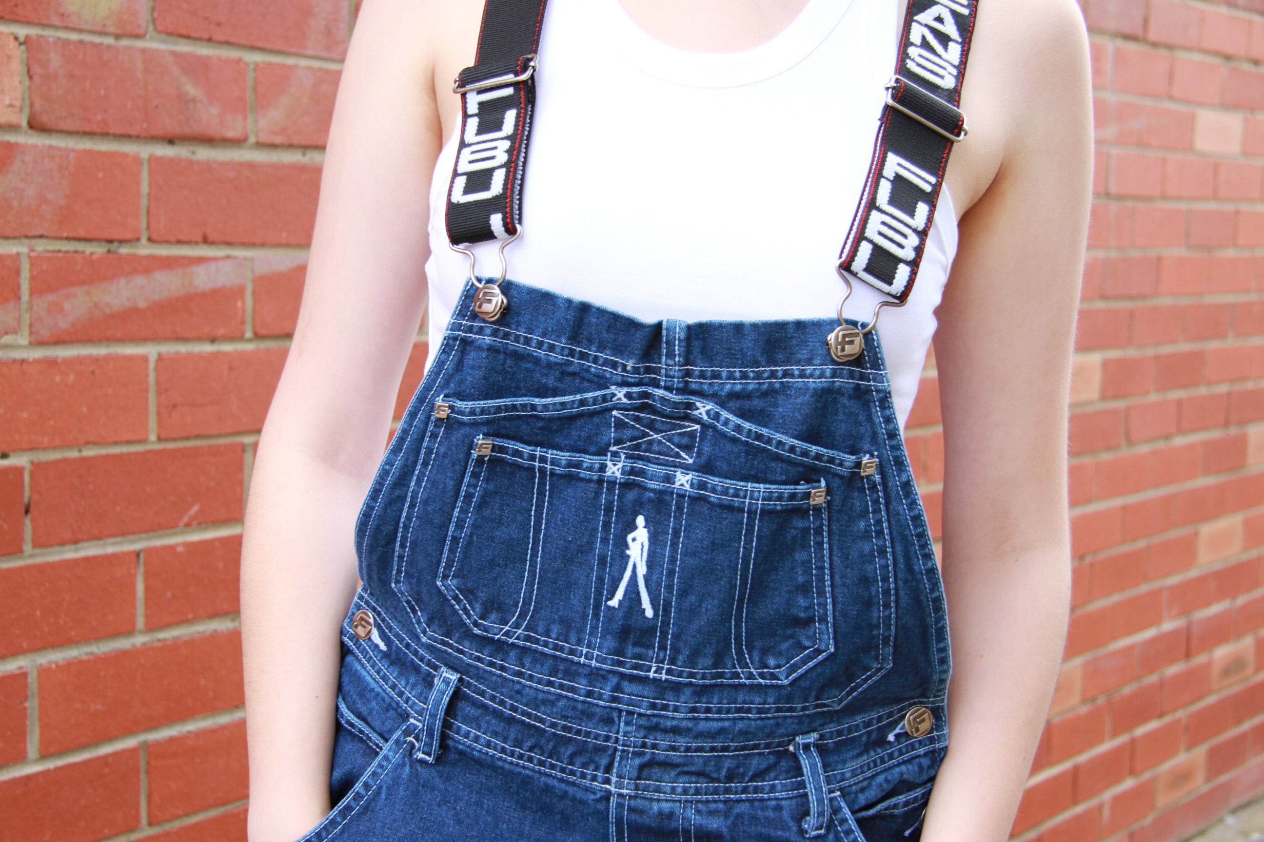 Vintage FUBU Denim Overalls / RARE 1990s Blue Denim FUBU Overalls / S/M ...