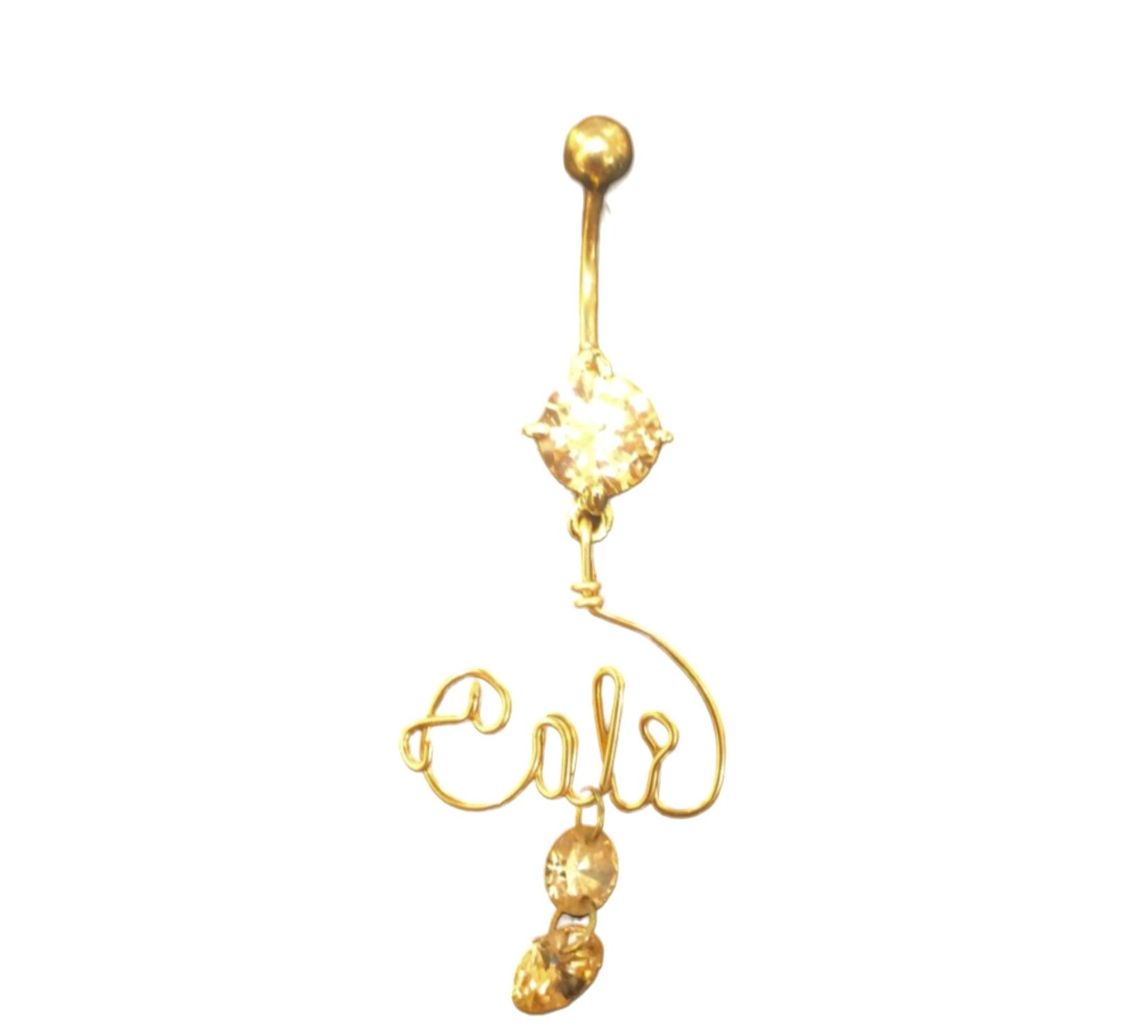 Personalized Wire Name Belly Ring - Etsy