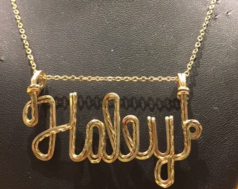 Name Necklace, Personalized Necklace, Wire Wrapped Necklace, Custom ...