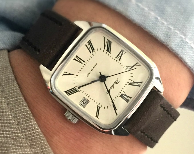 Vintage Men's Watch "rocket" (raketa).square Mechanical Soviet ...