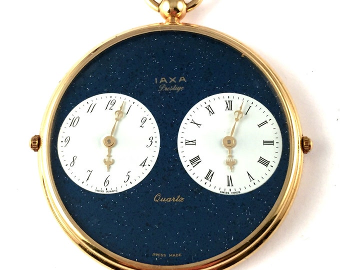 RARE Vintage Swiss Pocket Watch IAXA Prestige , Quartz Pocket / Pendant ...