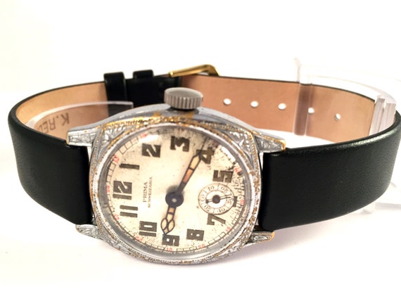 Vintage Military SWISS men watch " PRIMA Schweizaria … - Gem