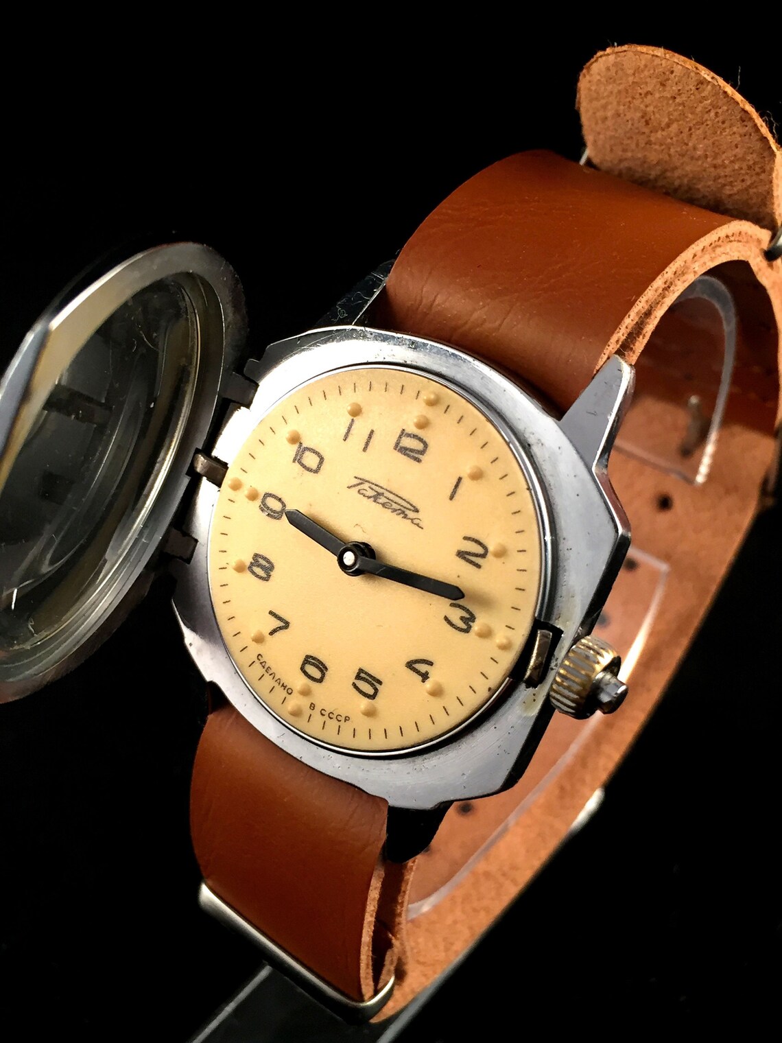 Vintage Men Watch Raketa-braille Mechanical Watch for Blind - Etsy Hong ...