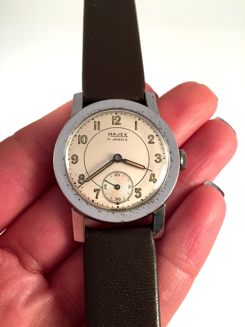 ULTRA RARE Vintage Swiss Made Watch Called MAJEX 17 | Etsy