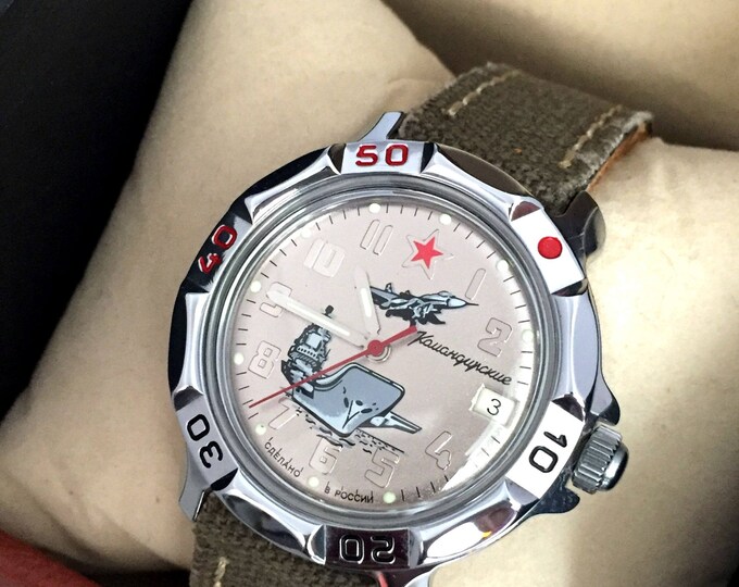 VINTAGE RUSSIAN Military Men's Vostok komandirskie Watch.this Russian ...