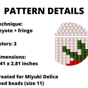 Strawberry Seed Bead Pattern, Fringe Earring Pattern, Brick Stitch ...