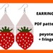 Strawberry Seed Bead Pattern Fringe Earring Pattern Brick - Etsy