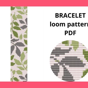 Leaves Loom Pattern, Leaf Loom Bracelet, Bead Loom Patterns, Seed Bead Pattern, Bracelet Making ...