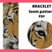 Tiger Loom Pattern, Safari Cat Pattern, Wild Cat Pattern, Bead Loom ...