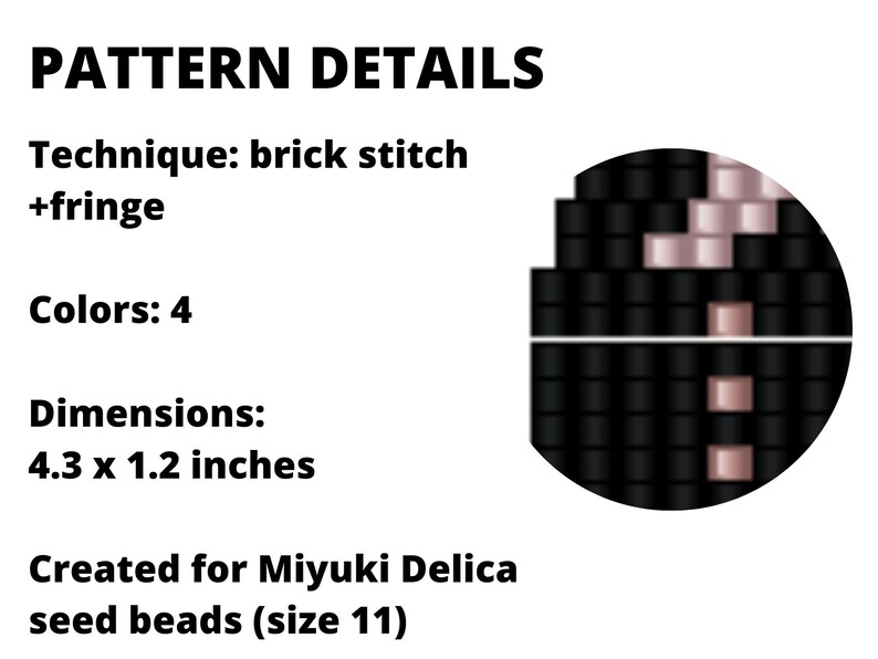 Beaded Earring Pattern, Triple Moon Earring Pattern, Brick Stitch ...