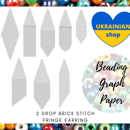 Beading Graph Paper for Brick Stitch Fringe Seed Bead Earring - Etsy