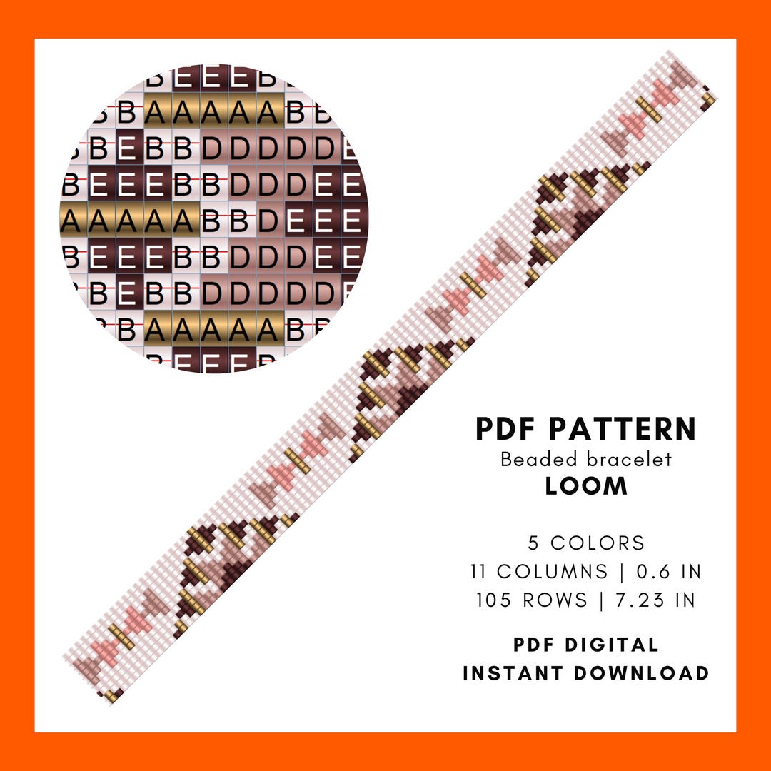 Geometric Bead Loom Bracelet Pattern Colorful Beading Bead Weaving