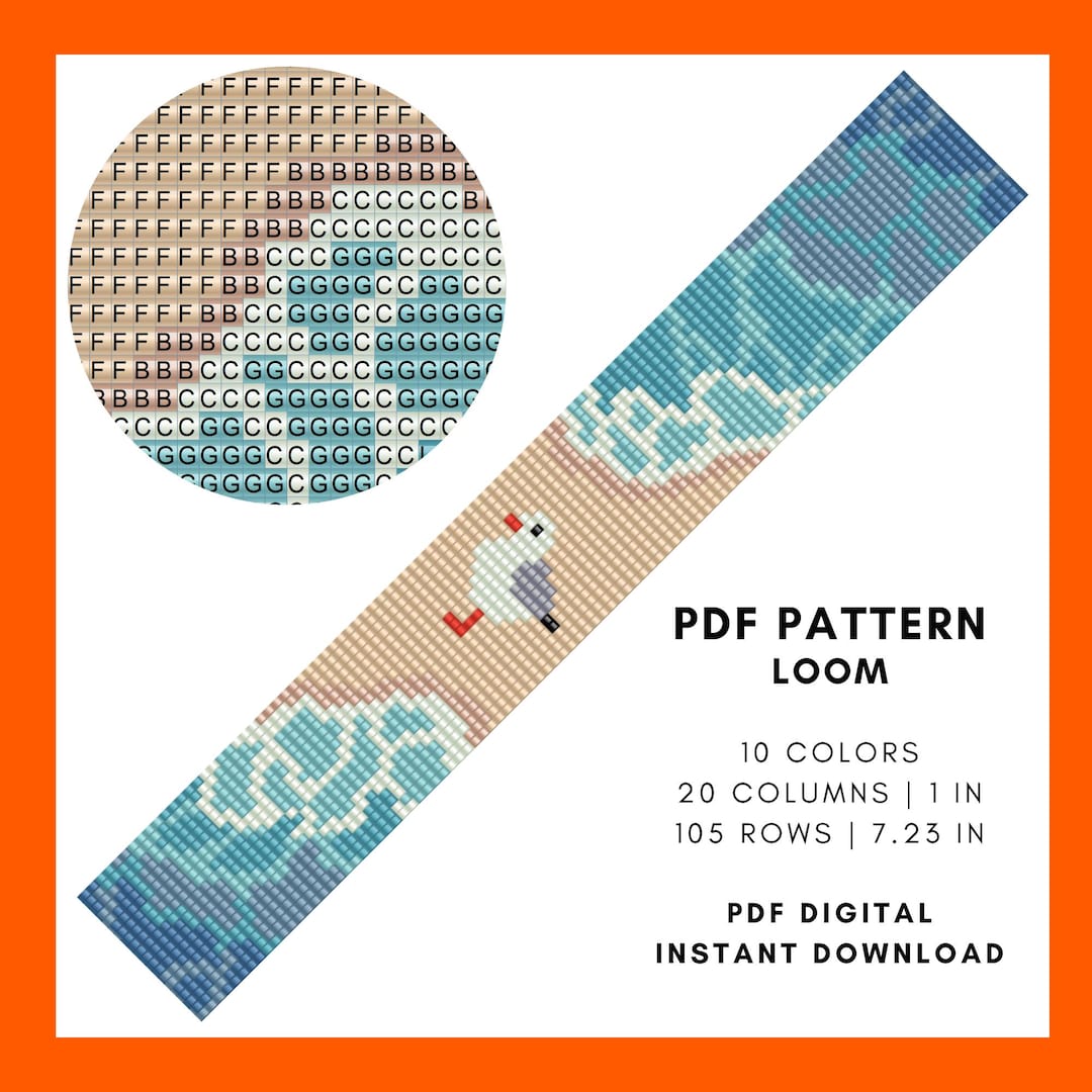 Loom Beading Ocean Waves Summer Sandy Shore Bracelet Pattern Beach ...