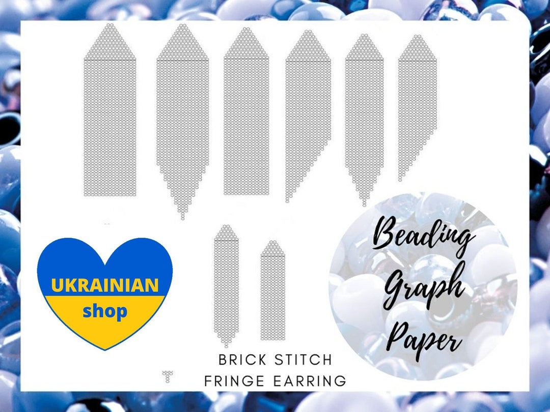 10 Blank Template Graph Paper Brick Stitch With Fringe - Etsy