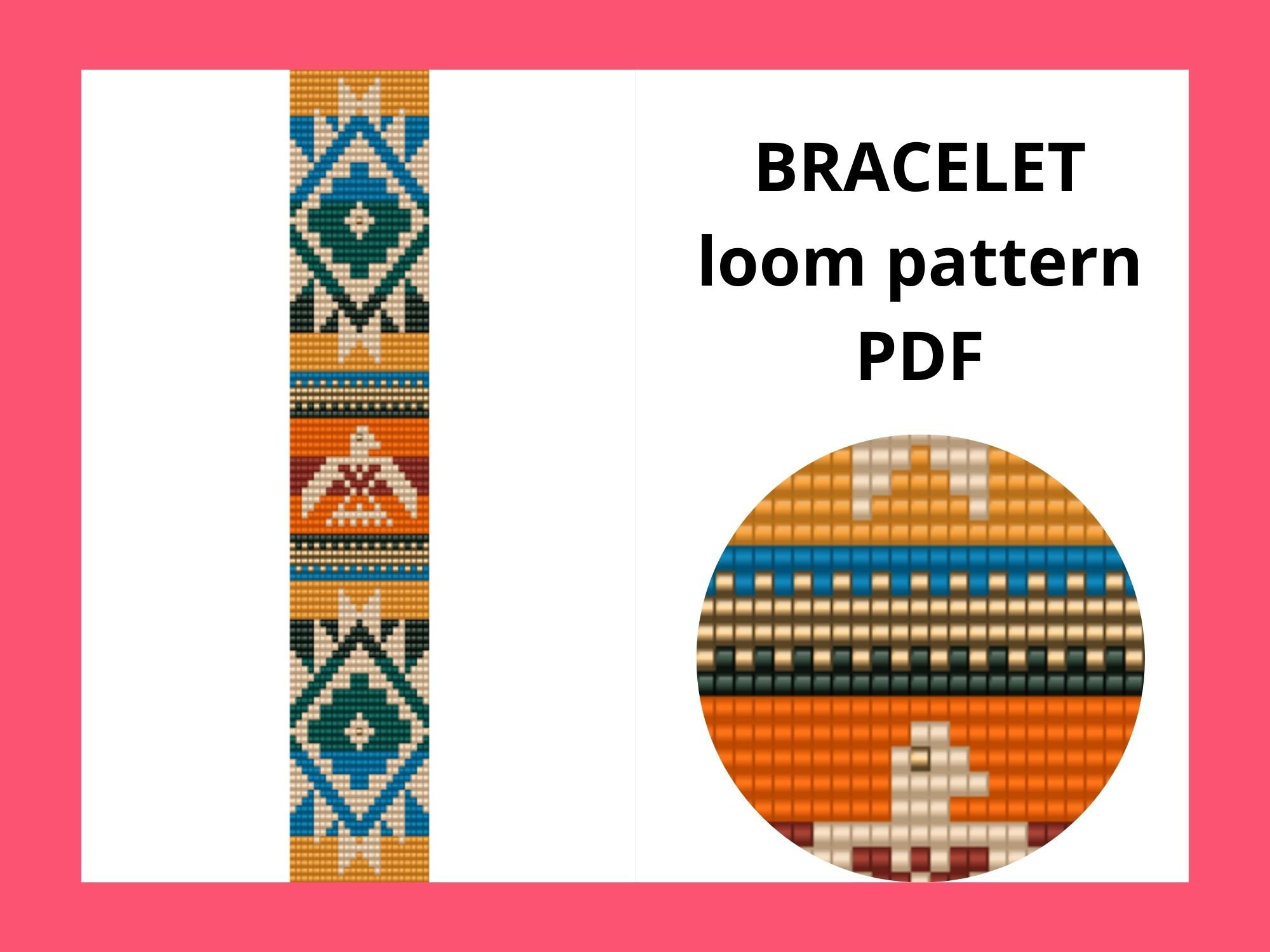 Native Style Loom Pattern Ethnic Bracelet Pattern Bead Loom | Etsy
