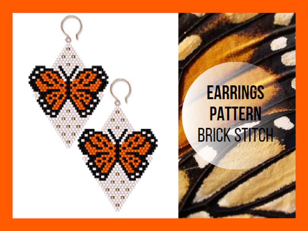 Beautiful Exotic Butterfly Brick Stitch Earring Pattern,wild Insect ...