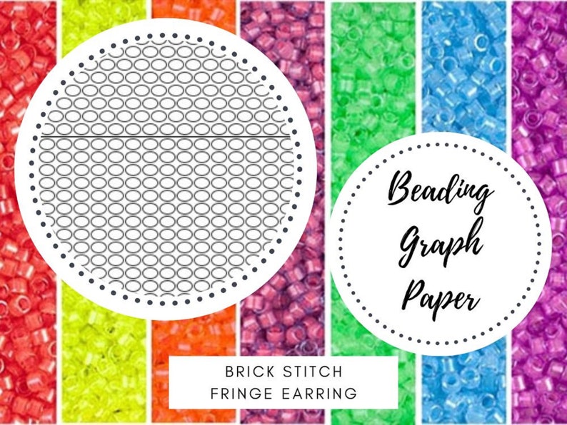 Beading Graph Paper Brick Stitch Earring Graph Paper 10 - Etsy