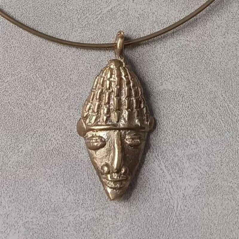 African Mask Pendant - Etsy
