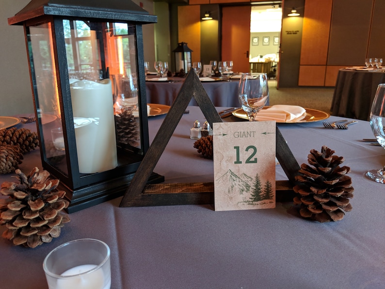 Handmade Wooden Mountain Centerpiece - Etsy