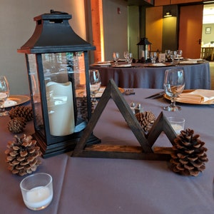 Handmade Wooden Mountain Centerpiece - Etsy