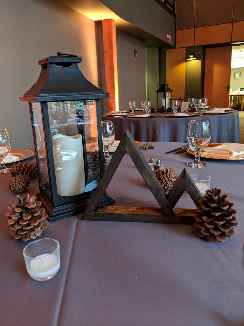 Handmade Wooden Mountain Centerpiece - Etsy